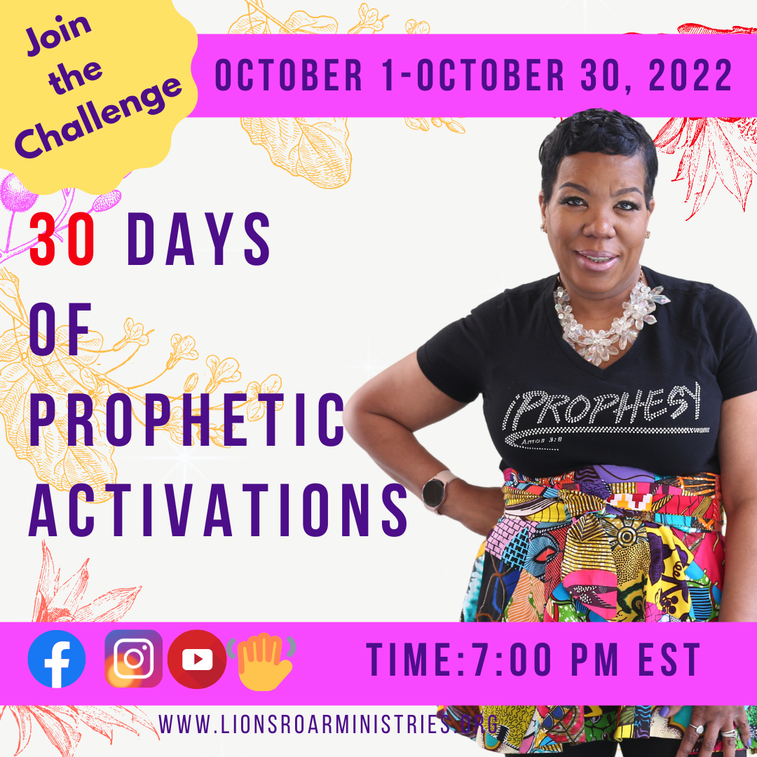30 Days of Prophetic Activations | lions-roar