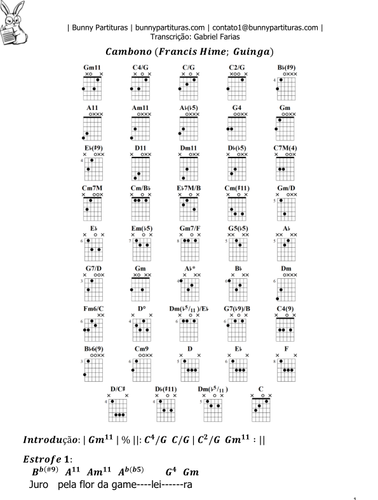Cambono [chords] | Bunny Partituras