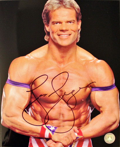 Lex Luger Signed 8x10 Flex Photo | amcmemorabilia