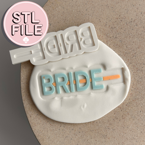 Bride Clip - STL File - Fondant Stamp & Cookie Cutter | The Cookie Press