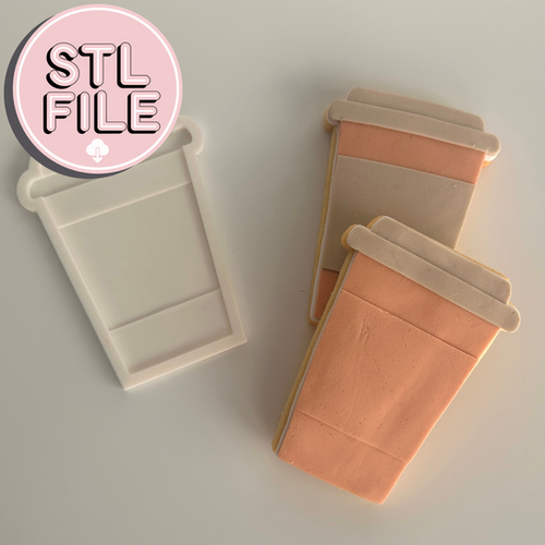 Coffee Cup - STL File - Fondant Stamp & Cookie Cutter | The Cookie Press