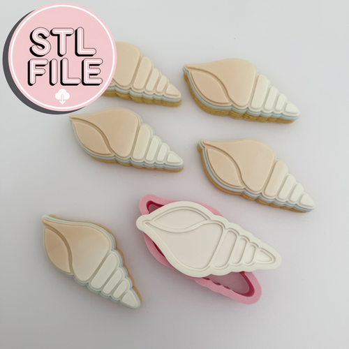 Sea Shell - STL File - Fondant Stamp and Cookie Cutter | The Cookie Press