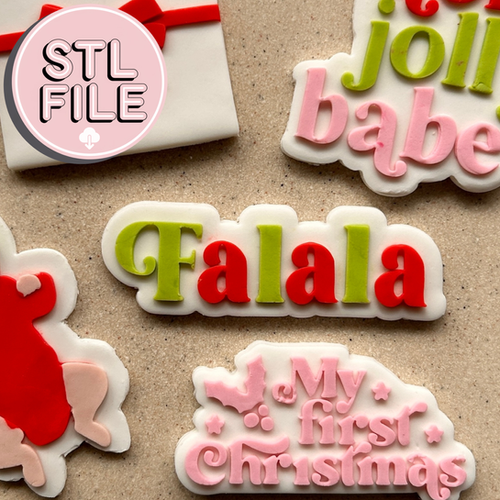 Falala STL File - Fondant Stamp & Cookie Cutter | The Cookie Press