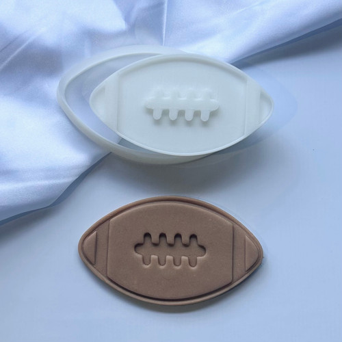 Rugby Ball - Fondant Stamp & Cookie Cutter | The Cookie Press
