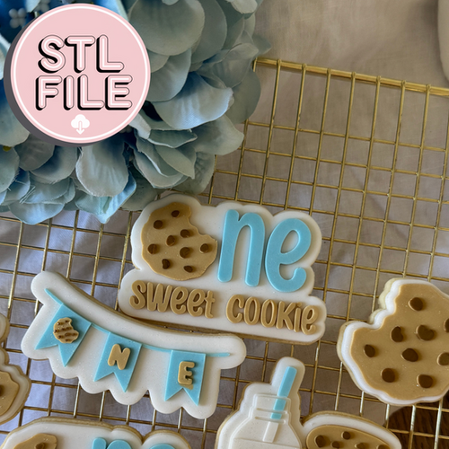One Sweet Cookie - STL File - Fondant Stamp and Cookie Cutter | The ...