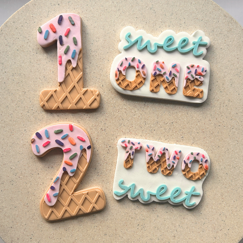 Sweet One & Two - Fondant Stamp & Cookie Cutter | The Cookie Press
