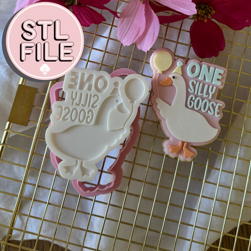 One Silly Goose - STL File - Fondant Stamp and Cookie Cutter | The ...