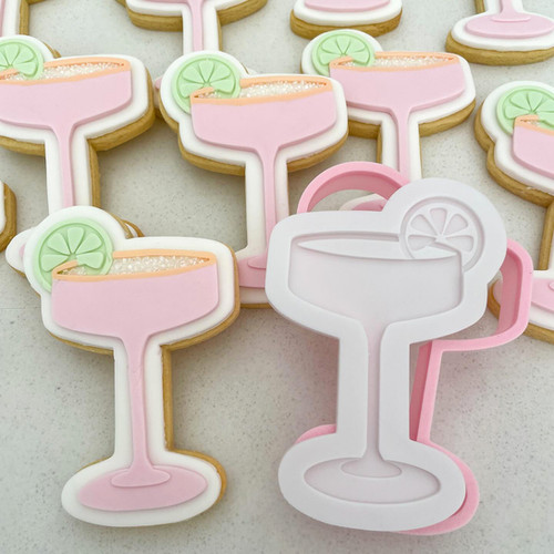 Cocktail Glass - Fondant Stamp & Cookie Cutter | The Cookie Press