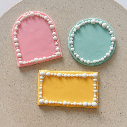 Pearl Border Shapes - Fondant Stamp & Cookie Cutter | The Cookie Press