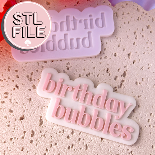 Birthday Bubbles STL File - Fondant Stamp & Cookie Cutter | The Cookie ...