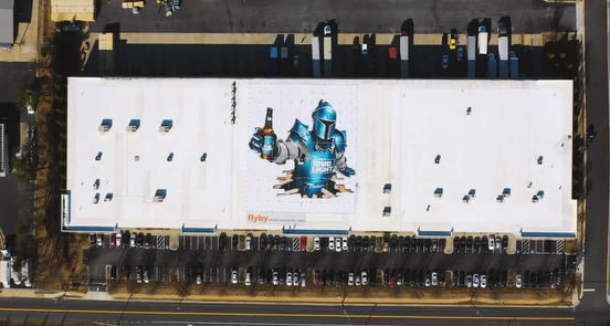 unique OOH rooftop signs and wallscapes