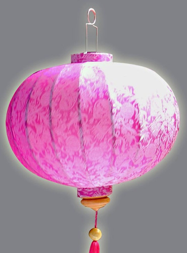 Pink Silk Lantern - Round | Silk Lanterns