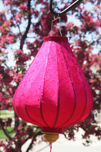 Hot Pink Silk Lantern - Tear Drop | Silk Lanterns