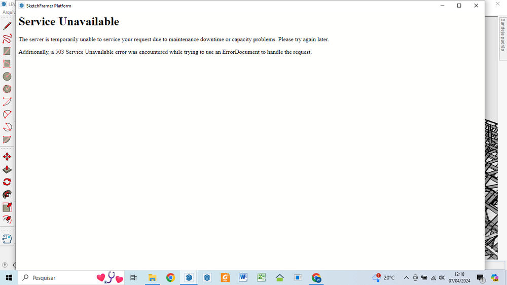 Error in the QUOTE process | SKETCHFRAMER