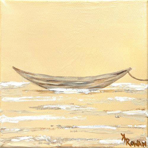 Tan Pirogue 6x6" | Avery Rowan Art