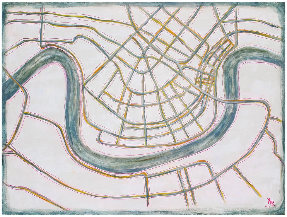 Blue NOLA Map 18x24" | Avery Rowan Art