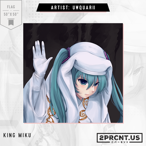 King Miku Wall Flag | 2Prcnt.us