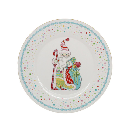 Set of 4 Sweet Shoppe Candy Santa Dinner Plate | Mysite