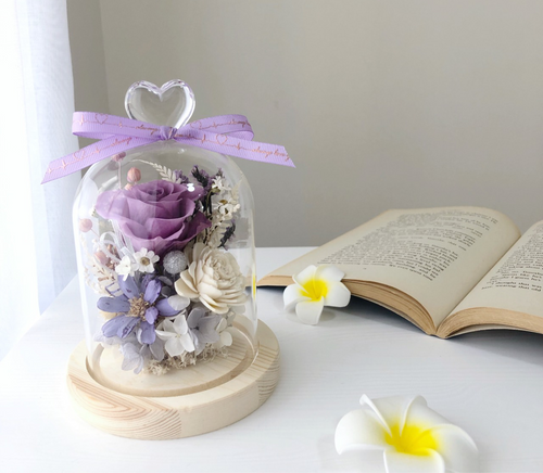 不凋花玻璃盅罩 - 小款 | SINRE FLOWER
