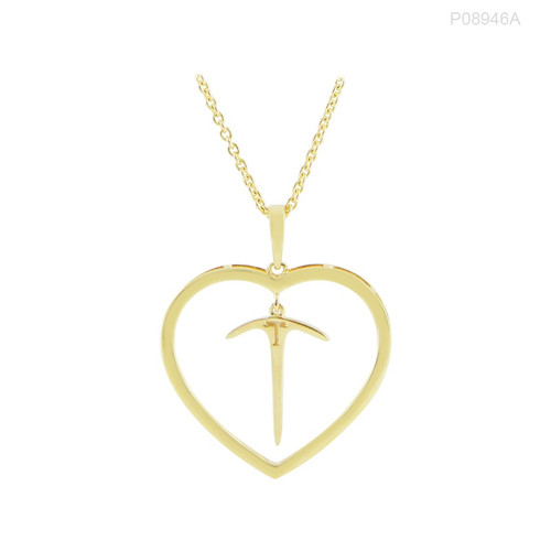 EJ - TELLURIDE PICK AXE HEART NECKLACE | www.elinoff.com