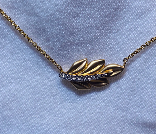 14K YELLOW GOLD SMALL LEAF | www.elinoff.com