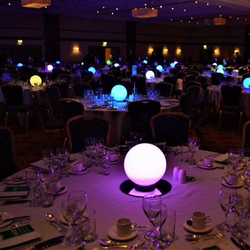LED Glow Centerpiece orb rentals