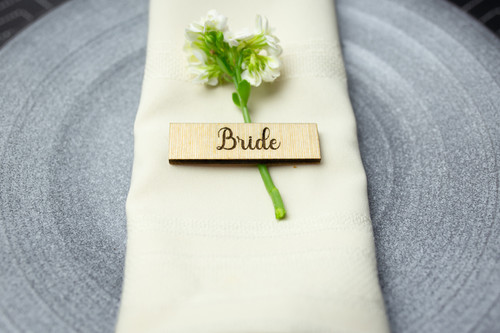 Table Event Place Cards - Laser Engraved |Personalized | BrilliantJo-B