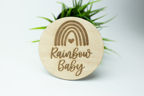 Rainbow Baby Wooden Photo Prop Disc | BRILLIANTJO-B