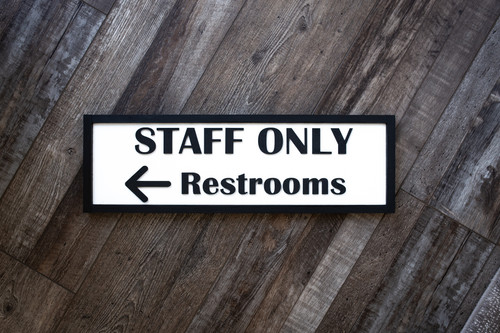 Staff Only Restroom Sign - Bathroom Sign | BrilliantJo-B