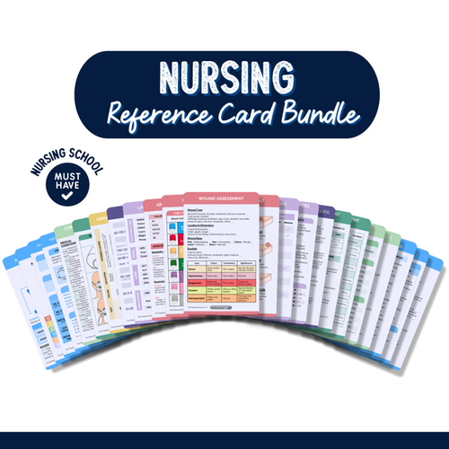 Nursing Reference Card Bundle