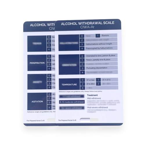 Alcohol Withdrawal Scale | ThePreparedNurseCo