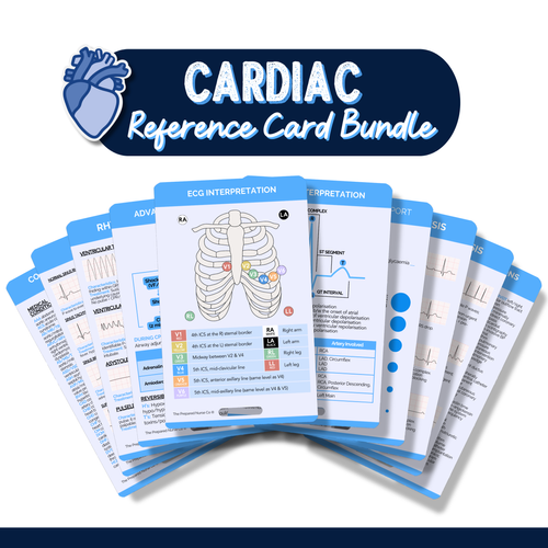 Cardiac Nurse Reference Card Bundle
