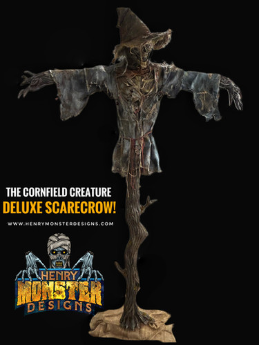 Cornfield Creature Deluxe - 9 foot Scarecrow | Henry Monster Design