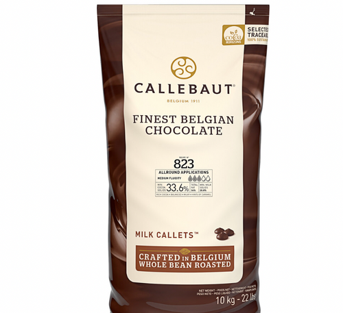 823 NV Milk Chocolate Callets - 33.6 % | Pastry Chef Resource