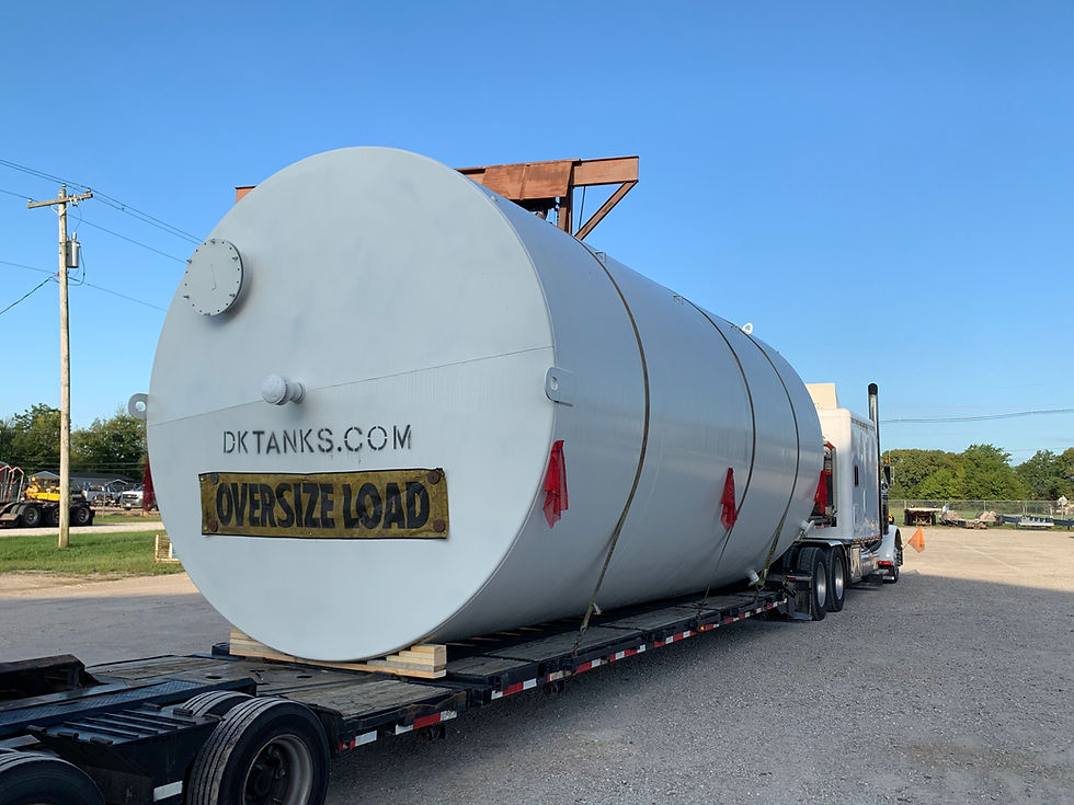New Carbon Steel Tanks | DK Tanks & Pipe