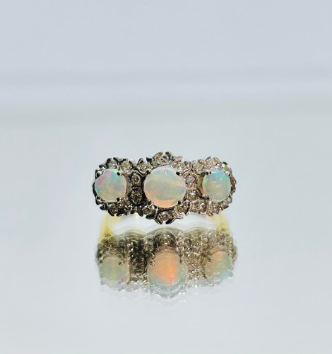 Opal Triplet Ring | Solitaire