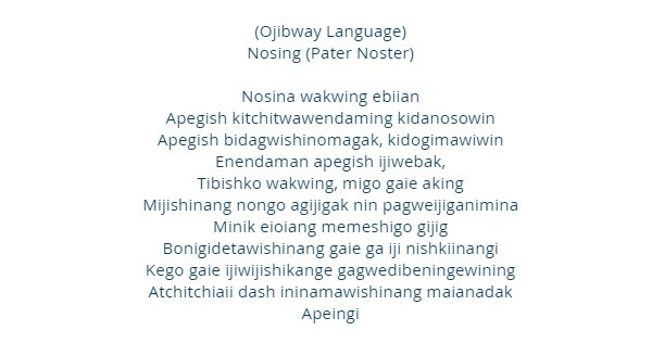 The Ojibwe Language | Father Baraga And The Ojibwe Natives