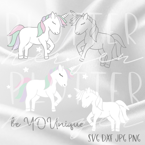 Einhorn-Set | Plotterherzen