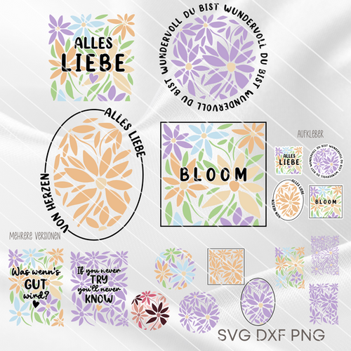 Bloom XXL-Set | Plotterherzen
