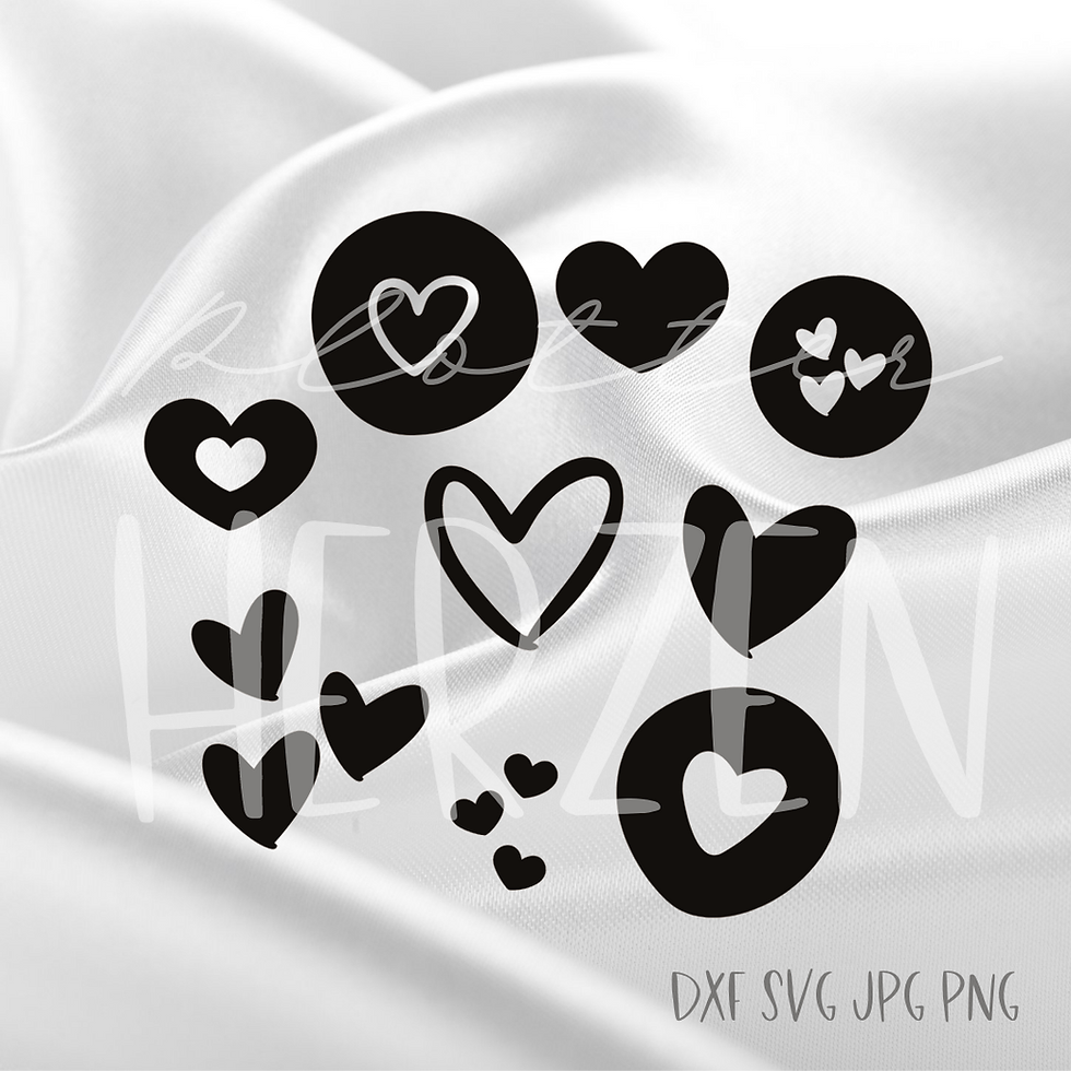 Herzen-Set Plotterdatei | Plotterherzen