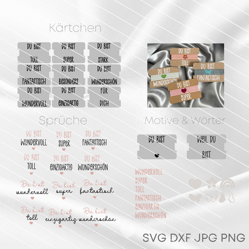 Du bist toll - Set | Plotterherzen