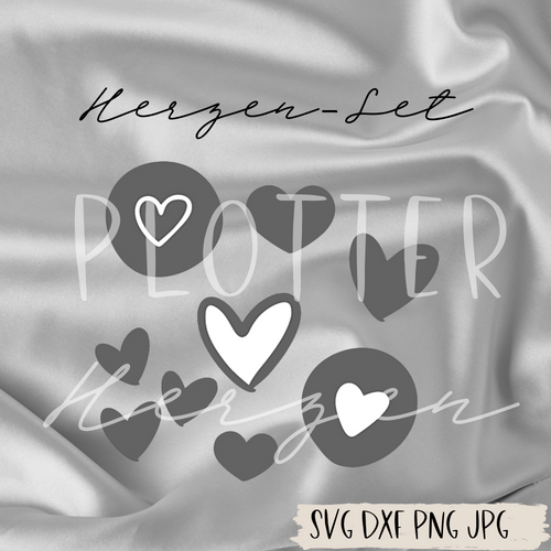 Herzen-Set Plotterdatei | Plotterherzen