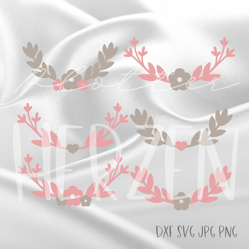 Blumen-Set Plotterdatei | Plotterherzen