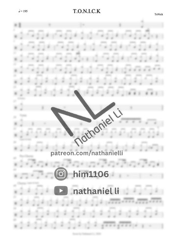 TONICK - ToNick | 鼓譜 Drum Score