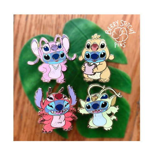 Stitch Cousins Enamel Pin Set | BerryStitchyPins