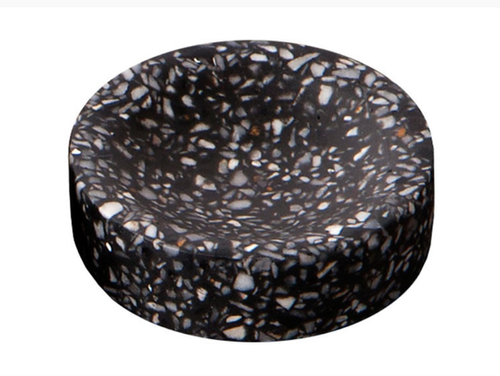 Small Terrazzo Dimple Tray Black | The Zinnia Edit