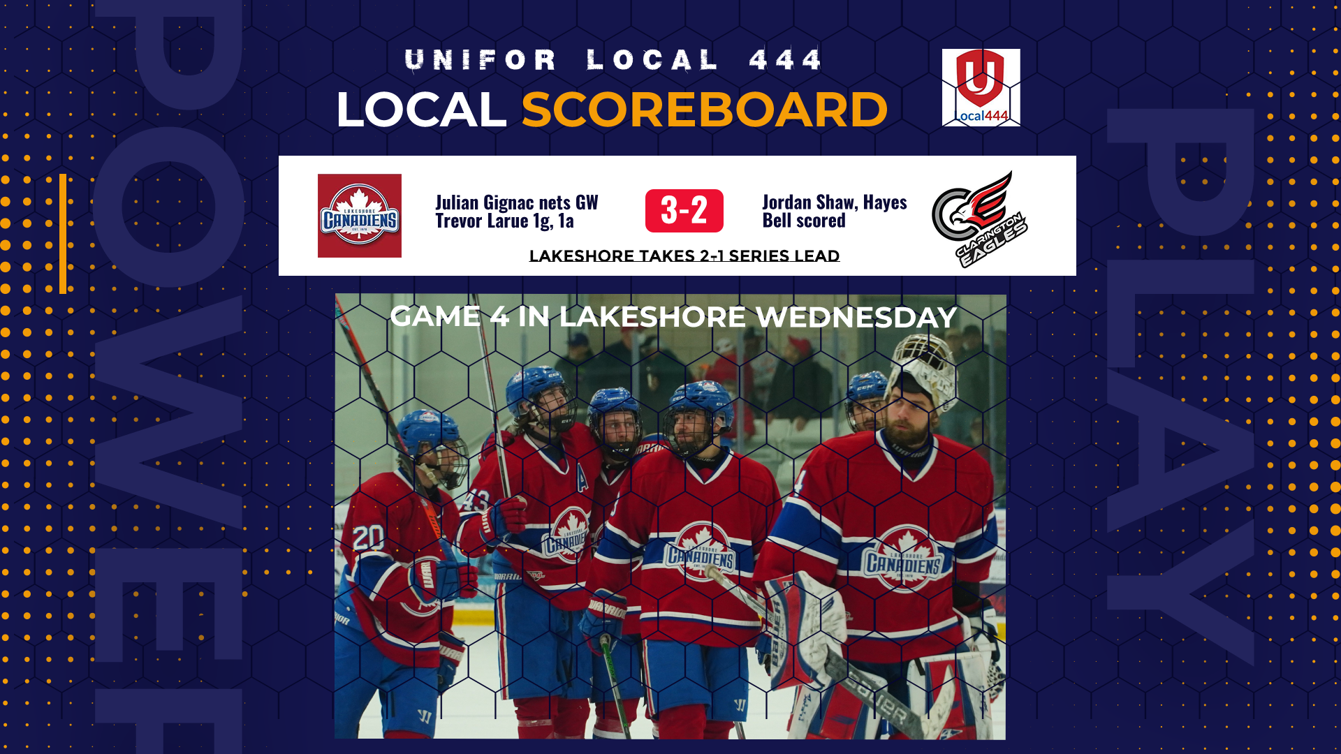 Lakeshore comeback wins game 3