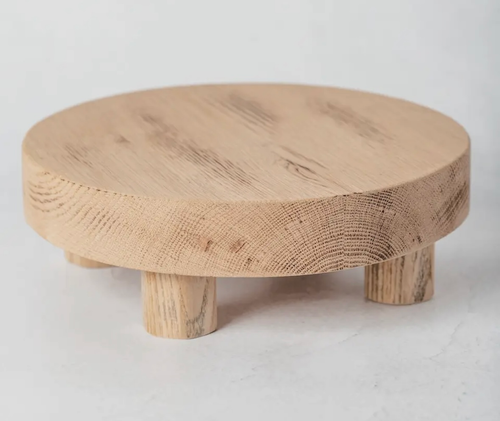 Round Reclaimed Wood Riser - Rustic Collections by M&B