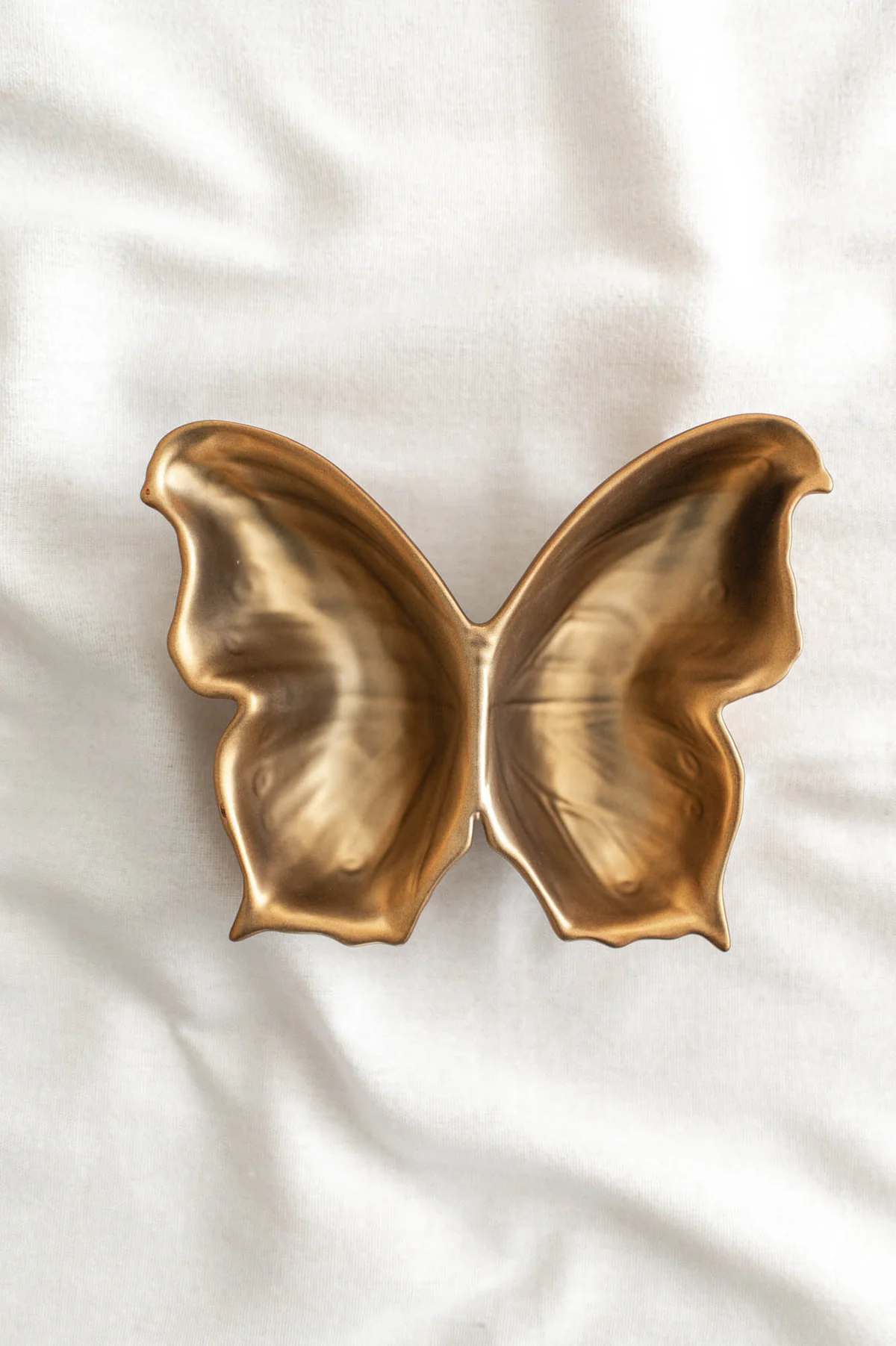 Gold Butterfly Dish | Eye-Catching Ceramic Serving Piece