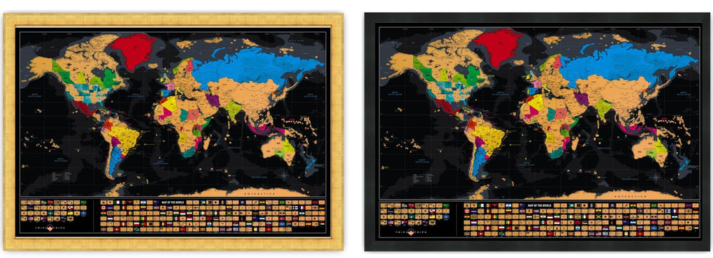 The Best Way to Frame a Scratch Map!